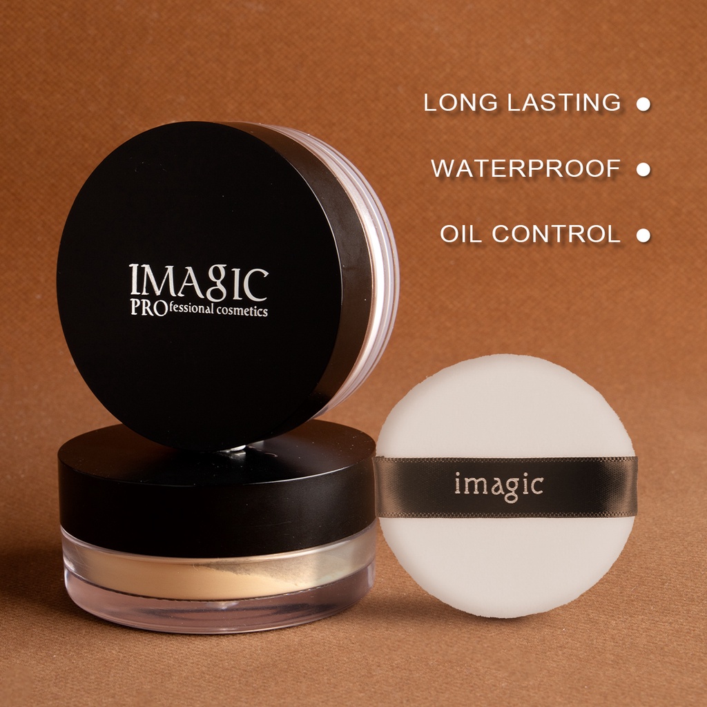 IMAGIC Face powder Matte Oil Control Long-lasting Smooth 3 Colors Loose ...