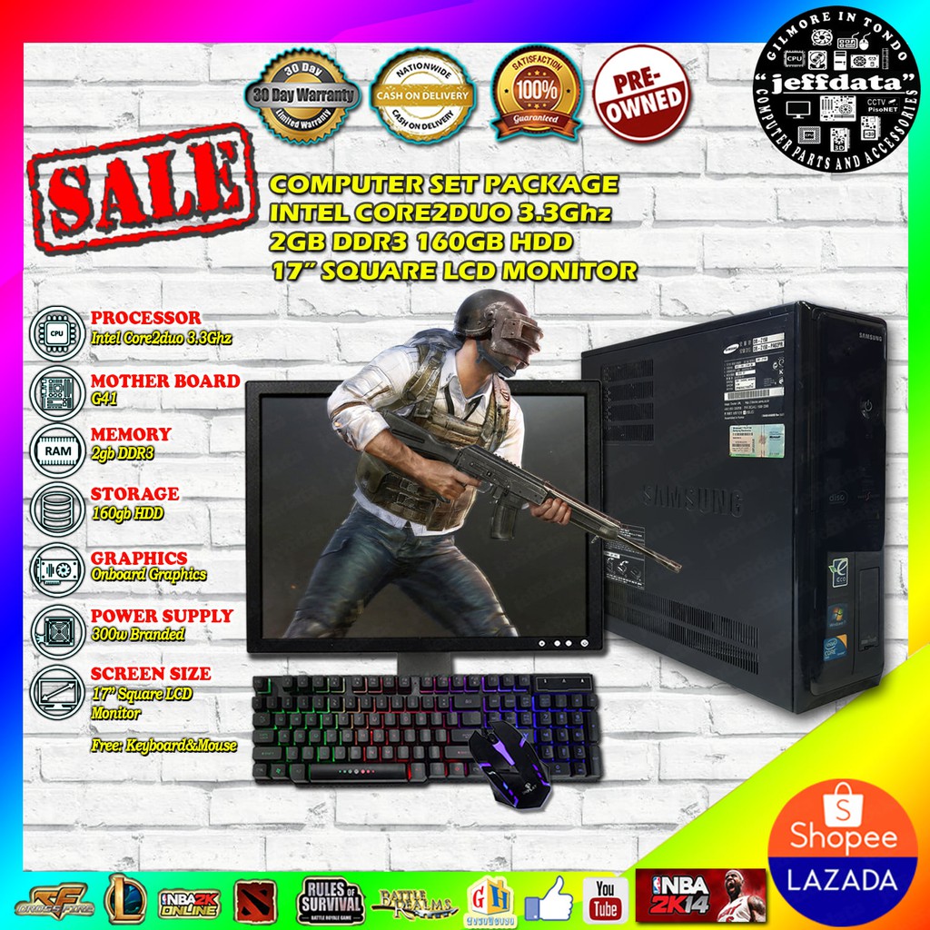 Computer Set Package Assorted Slim Intel Core2duo 2gb 160gb Hdd 17 ...