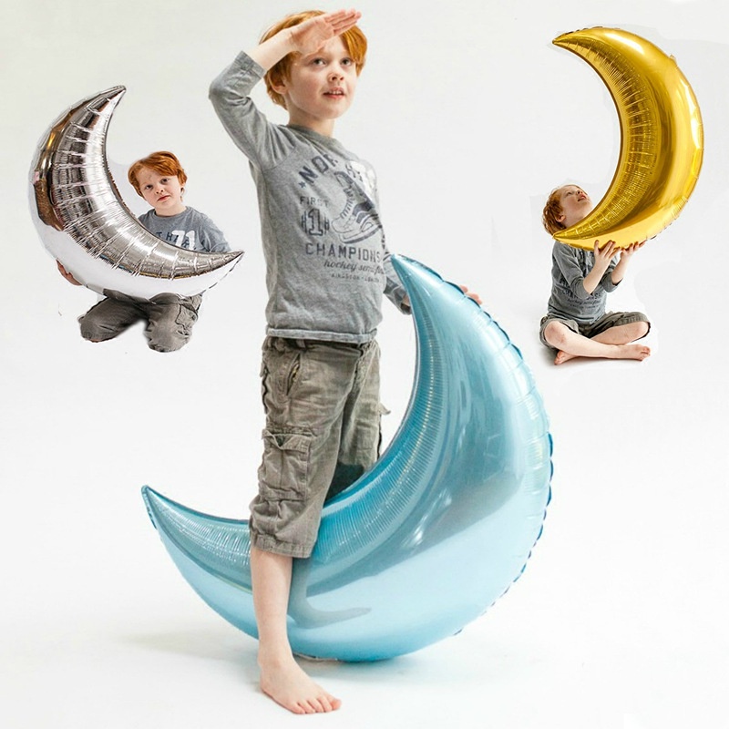 32 inch Large Moon Balloon Foil Balloons for Party Decoration home ...