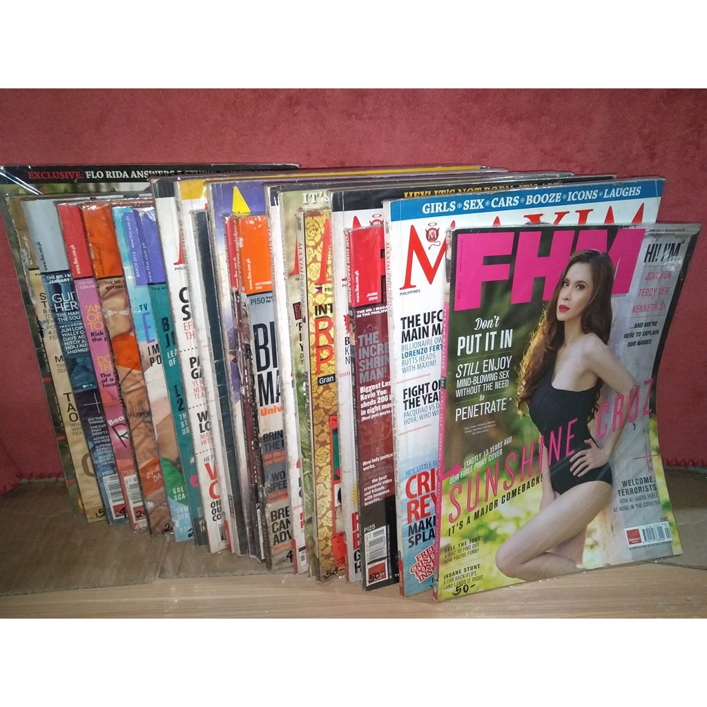 Assorted Preloved Magazines (FHM, Libertine, Maxim) Collection 10 ...