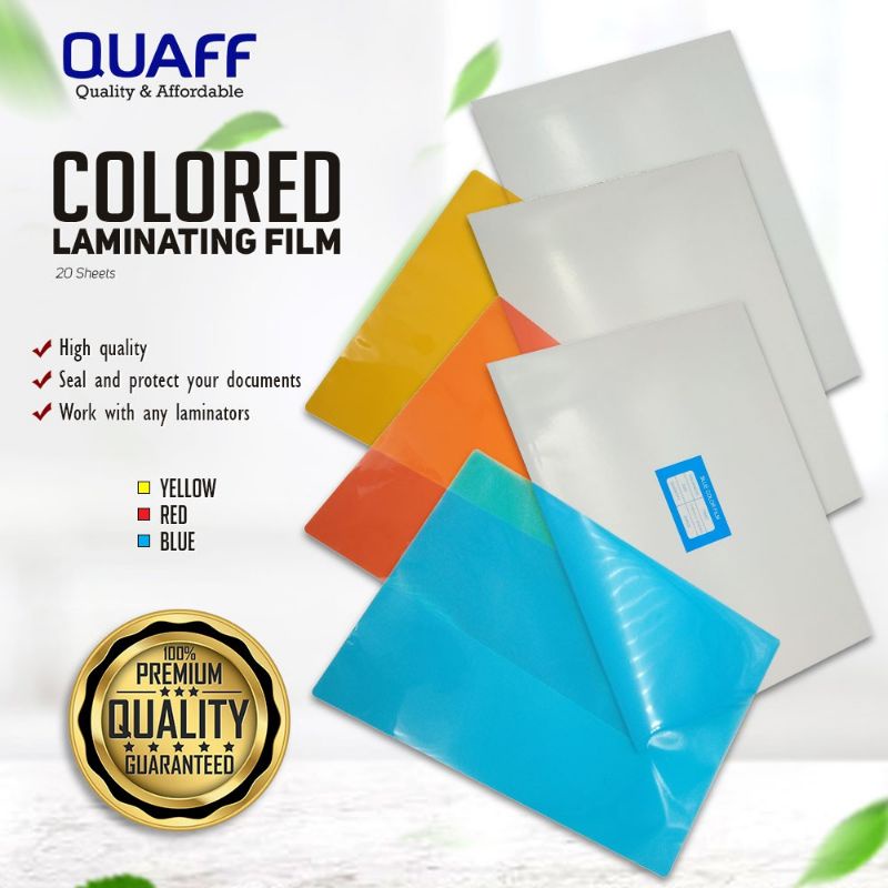 Colored Laminating Film A4 size 75 Microns (20 sheets per pack ...