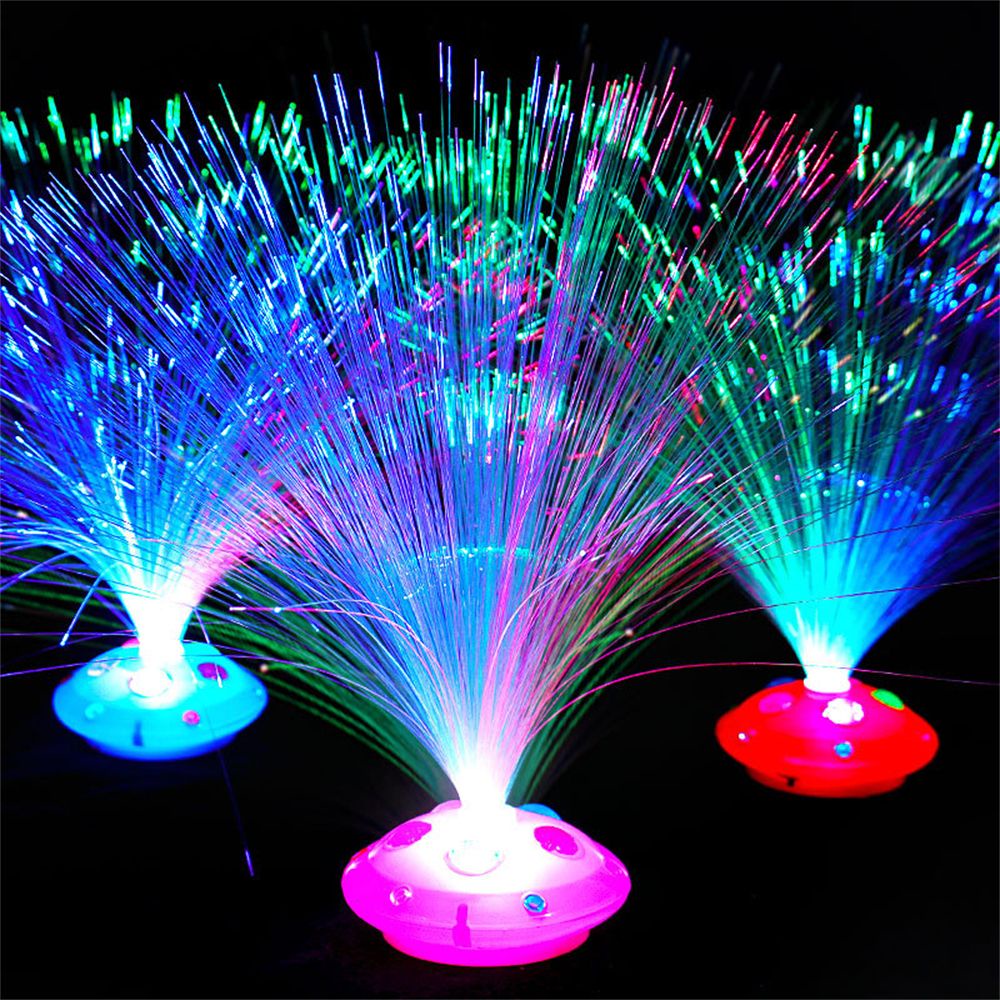 Color Changing LED Fiber Optic Night Light Lamp Stand Home Decor ...
