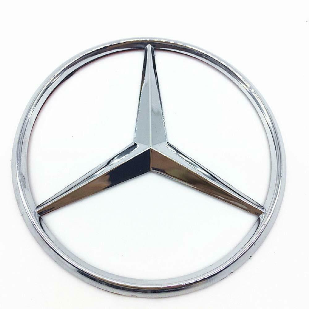 Mercedes Benz Trunk Chrome Star Emblem Badge Logo 3.5" 90mm 3D LOGO ...