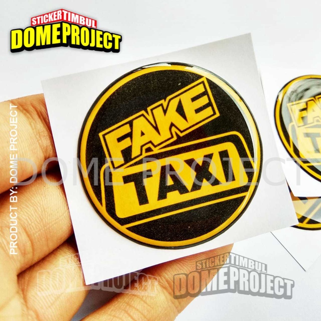 Motorcycle STICKER Embossed EMBLEM FAKE TAXI RESIN STICKER Embossed ...