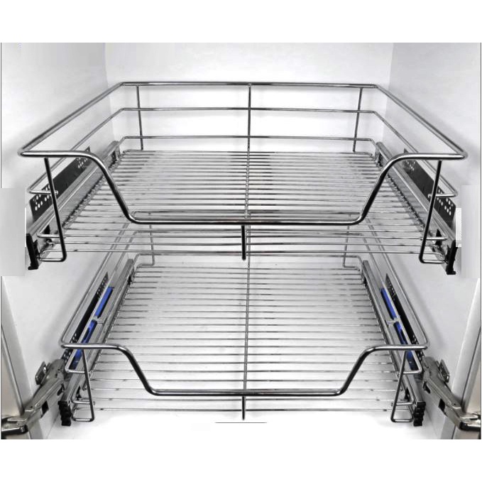 All Purpose Heavy Duty 304 stainless Plain 2 layer Pull out Basket ...
