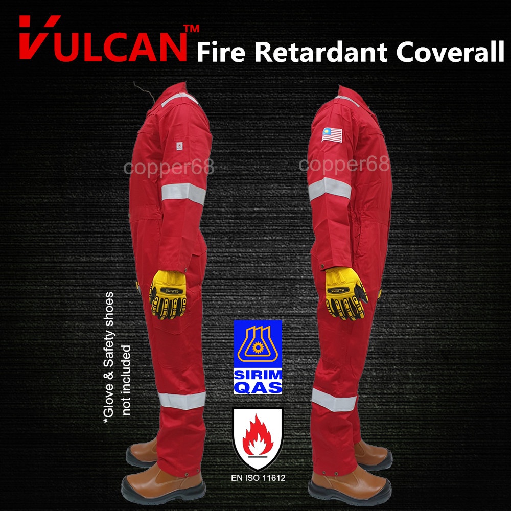 VULCAN SIRIM DOSH Approved Red Colour Fire Retardant Coverall FRC ...