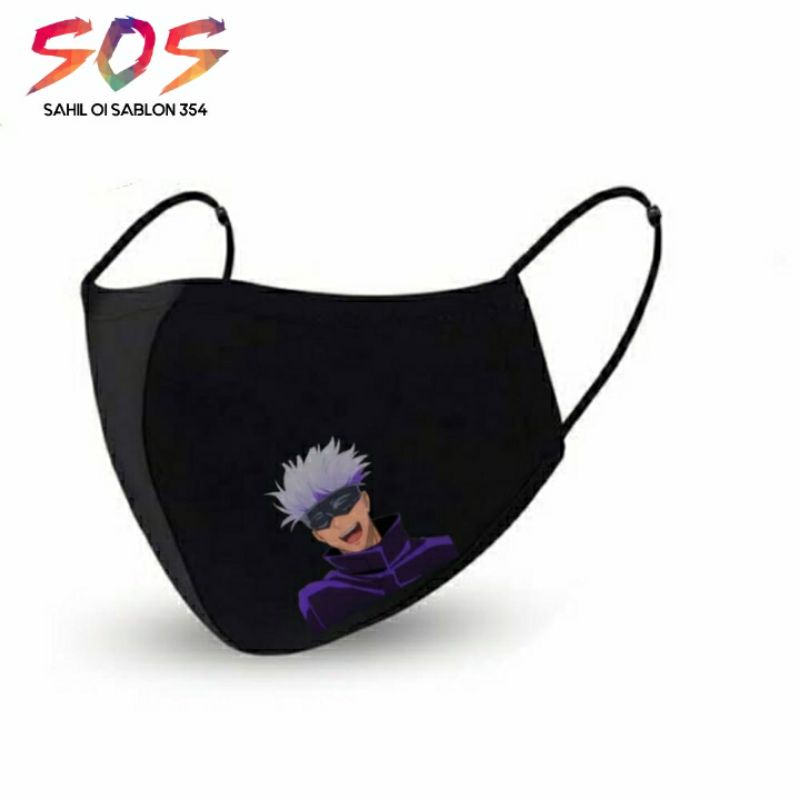 Satoru GOJO 3 ply/ply cloth mask / SCUBA adult children earloop ...