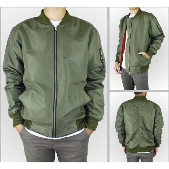 Bomber Jacket Men Plain BOMBER Jacket Men DISTRO BOMBER Jacket/JUMBO ...