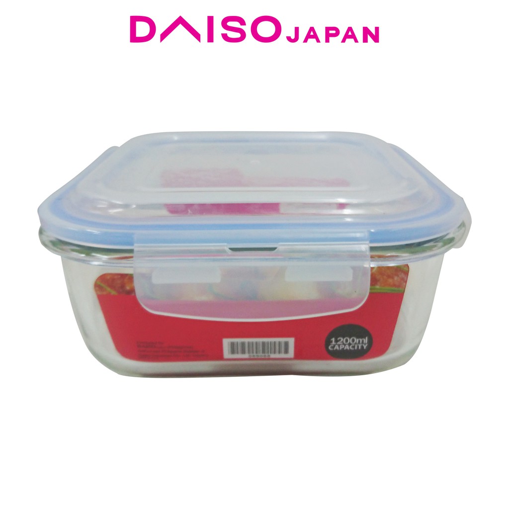 Daiso Glass Food Container 1200 ml | Shopee Philippines