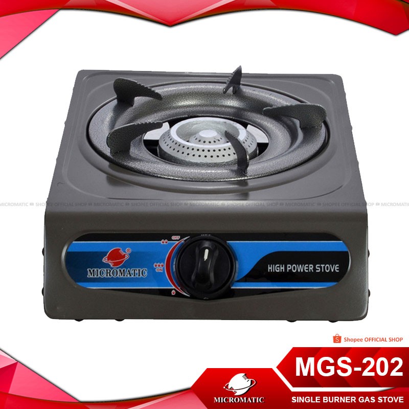 Micromatic MGS-202 Single Burner Gas Stove (Grey) | Shopee Philippines