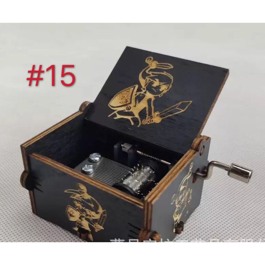 Various themed hand-cranked wooden music boxes Christmas gifts carved ...