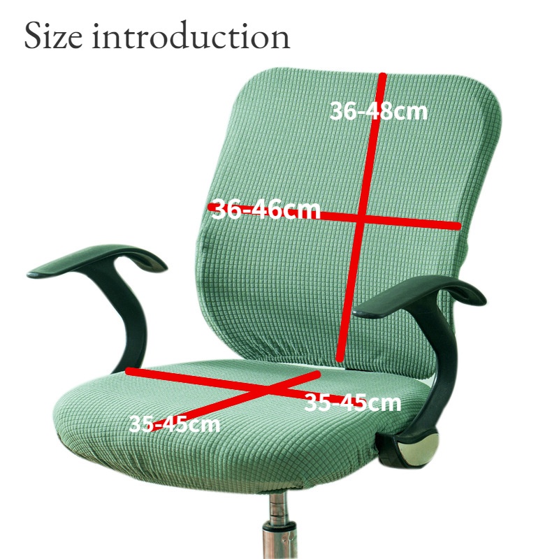 Two-piece Split Office Chair Cover Waterproof Corn Corduroy Office ...