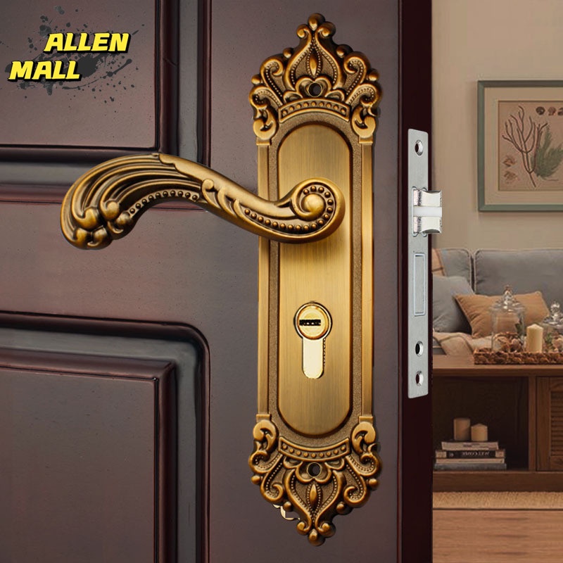 European style Full solid handle Security Entrance Lever Door Handle ...