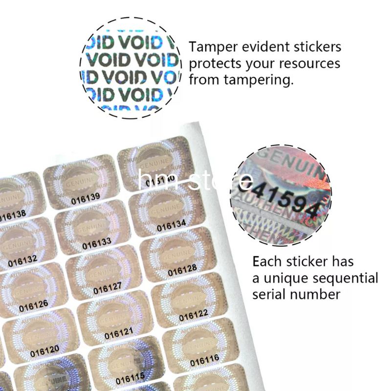 (New) Hologram Sticker Security Void If Removed 15*24mm/54 pieces per ...