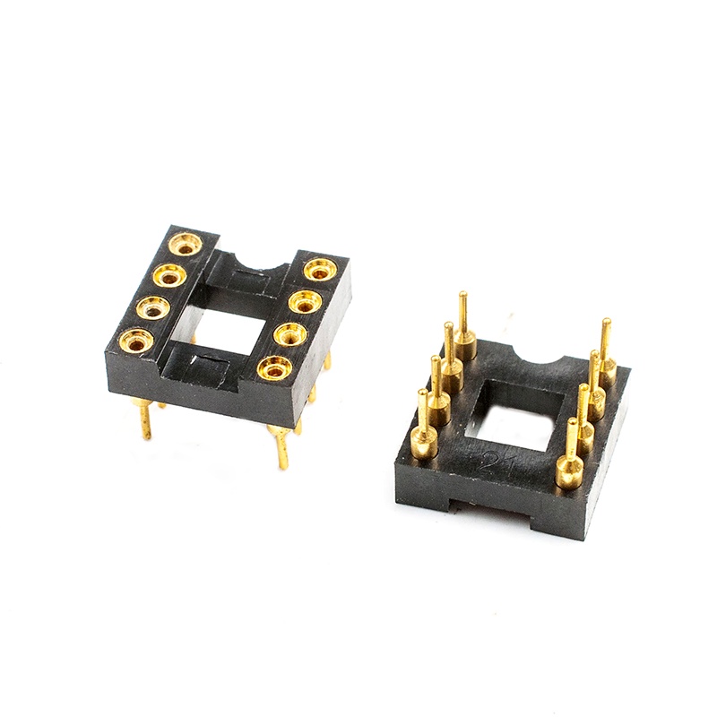 8PPin DIP IC Sockets Adaptor Solder Type gold plated Round | Shopee ...