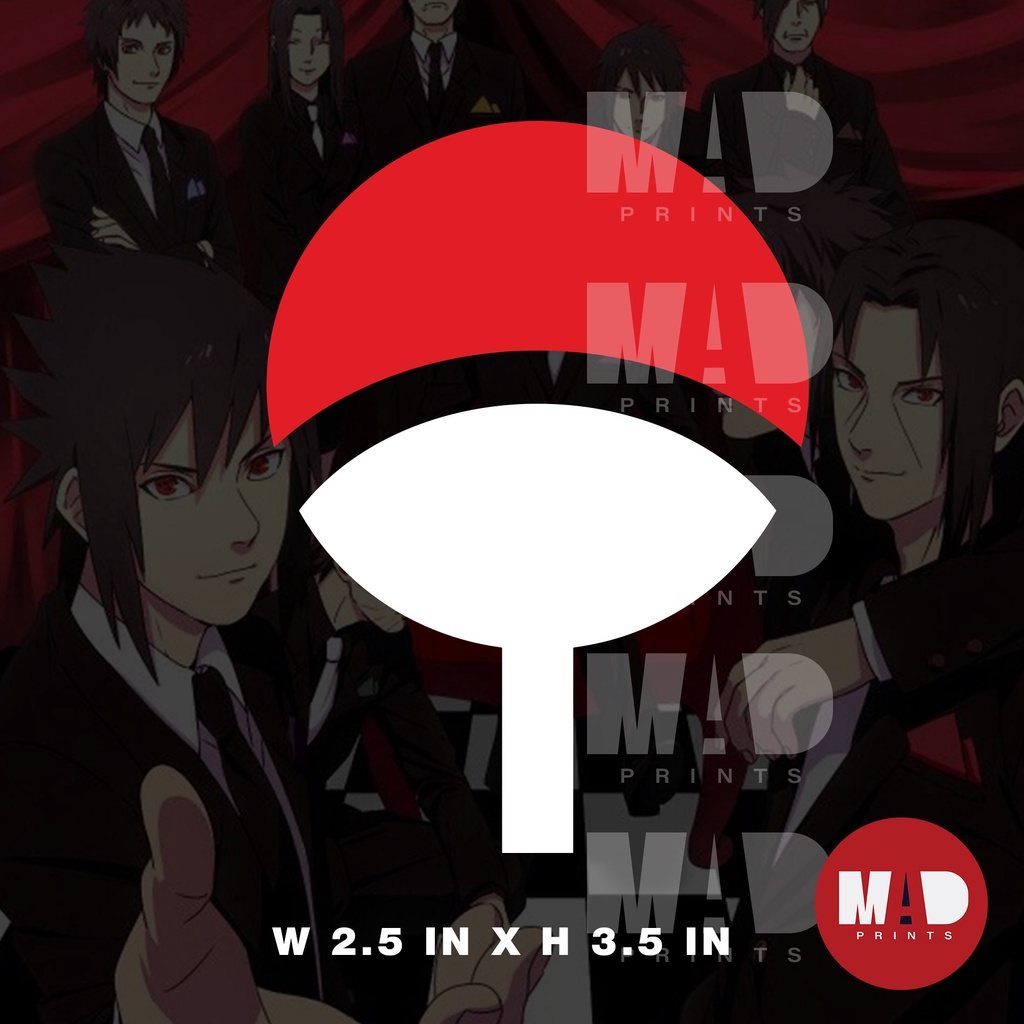 Naruto - Uchiha Crest Vinyl Decal Sticker | Shopee Philippines