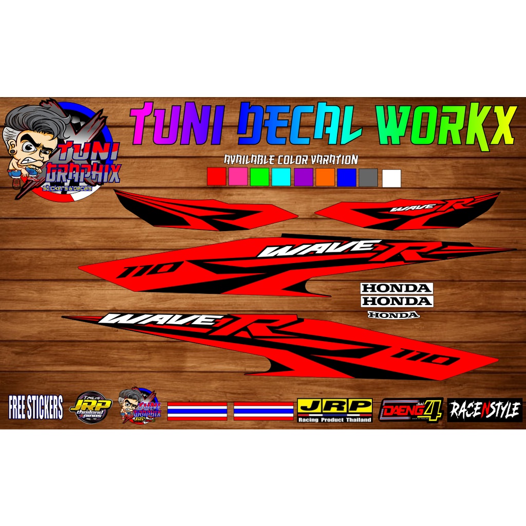 HONDA WAVE 110 STOCK DECAL w/ freebies | Shopee Philippines