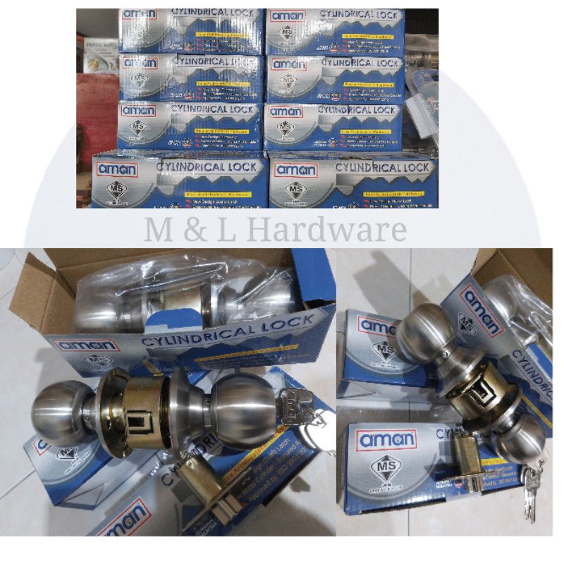 [Aman]Tombol Pintu Door Lock Cylindrical Entrance Lock Tombol Pintu ...