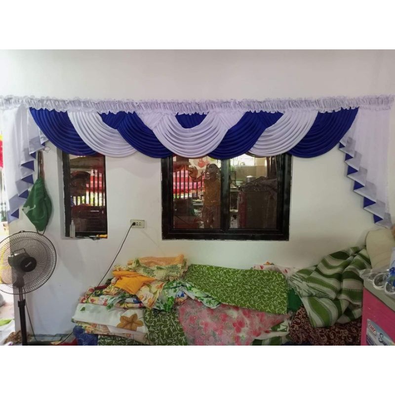 7 loops geena cloth valance size 120" wide(pwede iadjust size) | Shopee ...