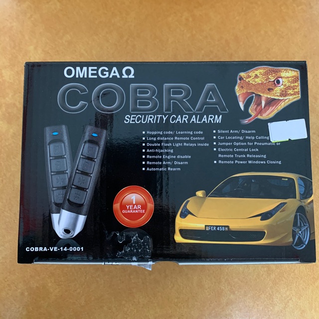 Omega Cobra SECURITY CAR ALARM 2021 NEW STOCK | Shopee Philippines