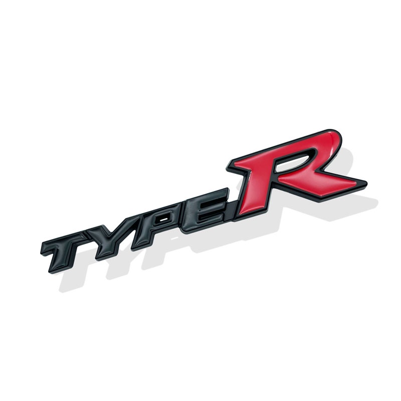 3D Metal Type R Typer Logo Car Front Grille Emblem Sticker Accessories ...