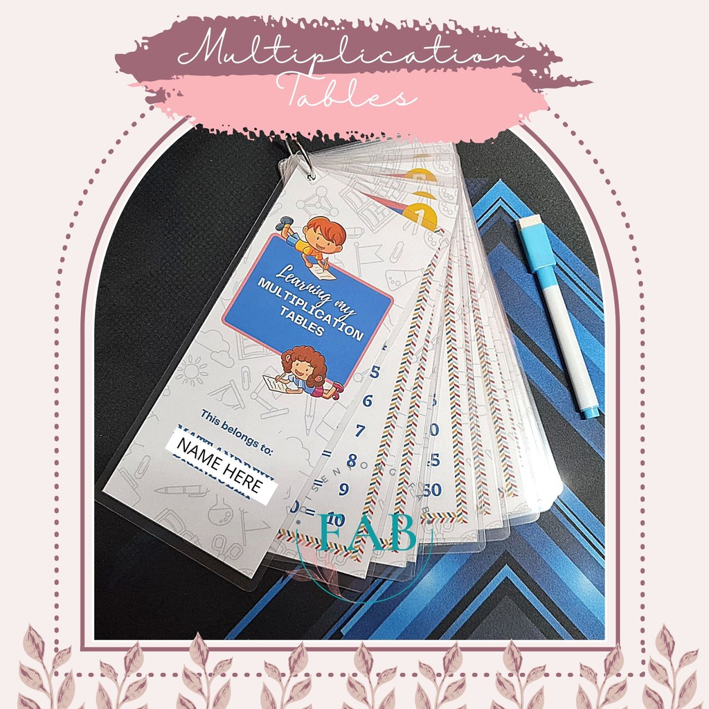 Multiplication Table Booklet (with Learn, Practice and Challenge Pages ...