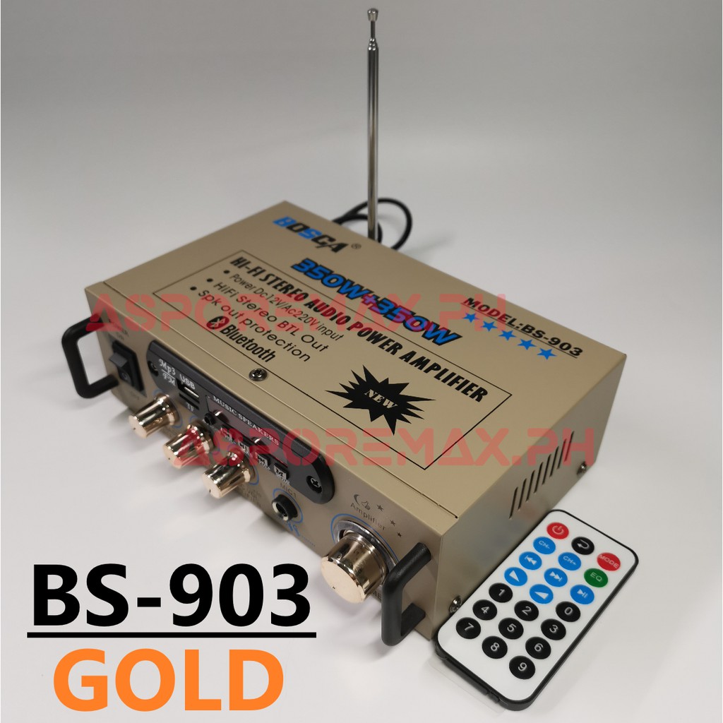 BOSCA Amplifier with Bluetooth USB/SD FM Stereo Audio POWER Amplifier COD | Shopee Philippines