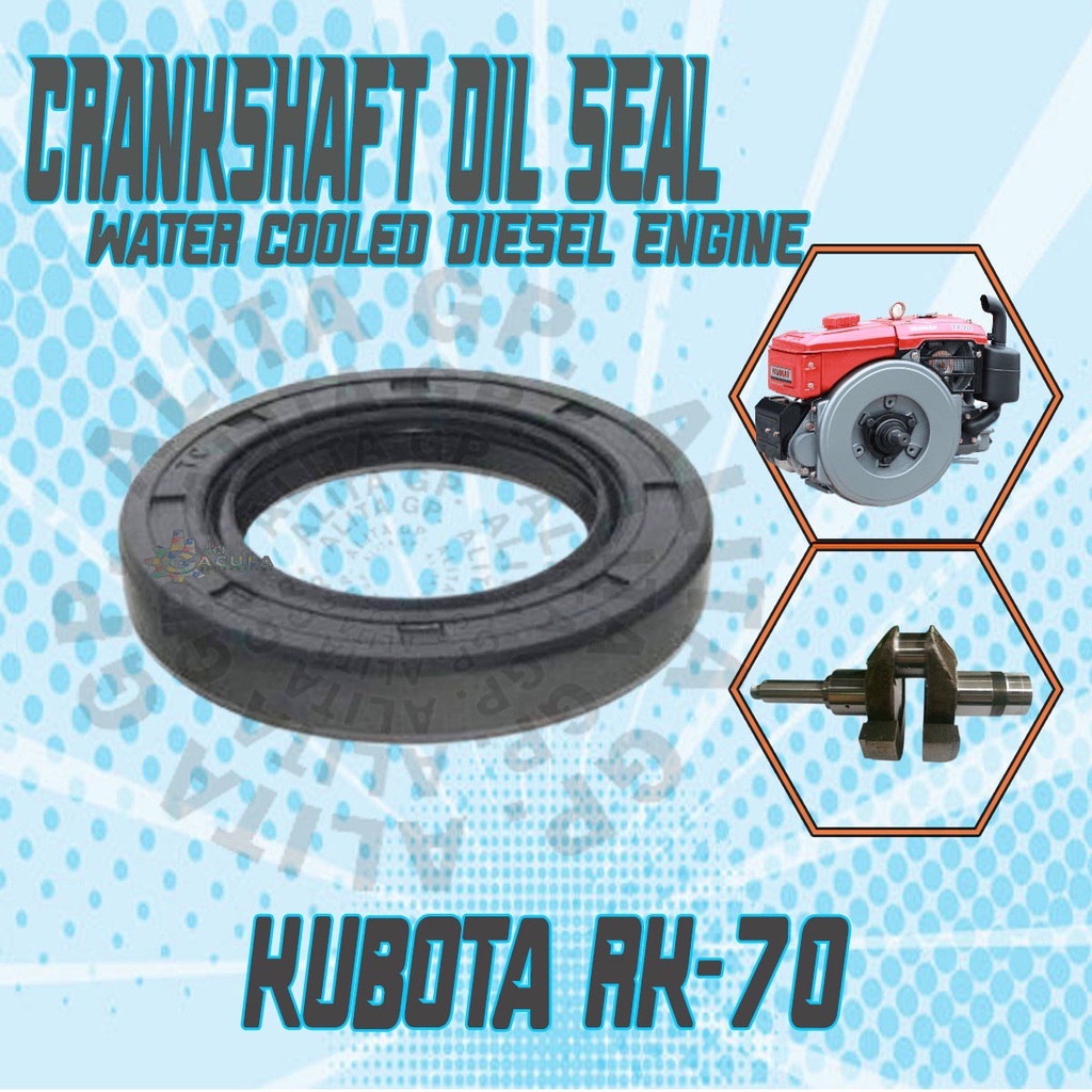 Crankshaft Oil Seal , Oilseal 38-55-8 Kubota RK70 RK80 RK105 RK125 ...