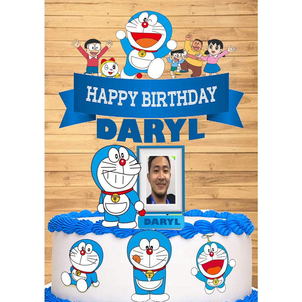 DORAEMON Theme CAKE TOPPER CUSTOMIZED | Shopee Philippines