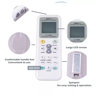 1000 in1 K-1028E Universal Wireless Remote Control AC AIRCON Digital ...