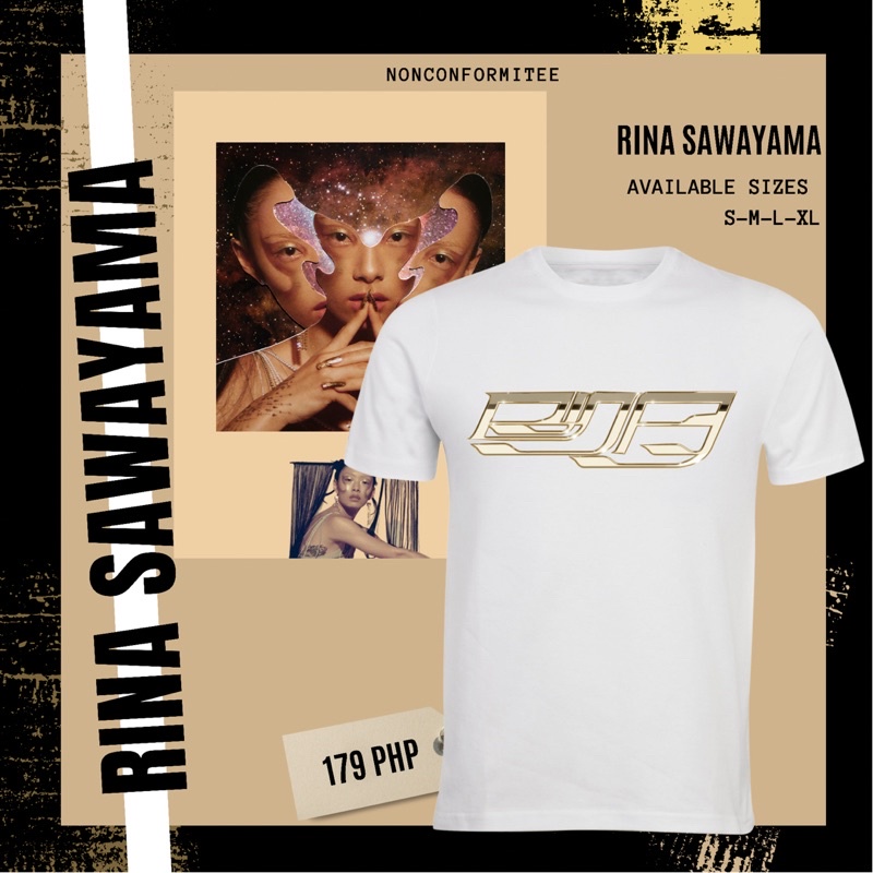 Rina Sawayama Logo Unisex T-shirt Cotton Rubberized Print | Shopee Philippines