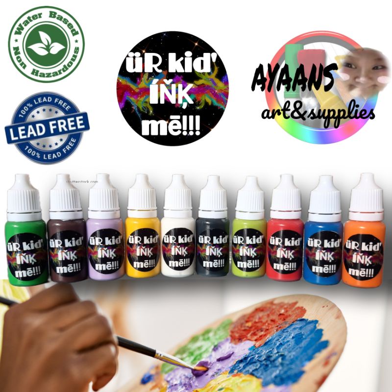 UR KID INK ME Poster, coloring paint, canvas and cardboard (10pcs x ...