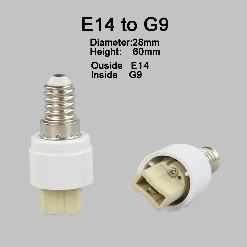 E12 E14 E17 E27 E40 B22 GU5.3 MR16 GU10 G4 G9 G24 Base Socket Conversion Adaptor For Light Lamp ...