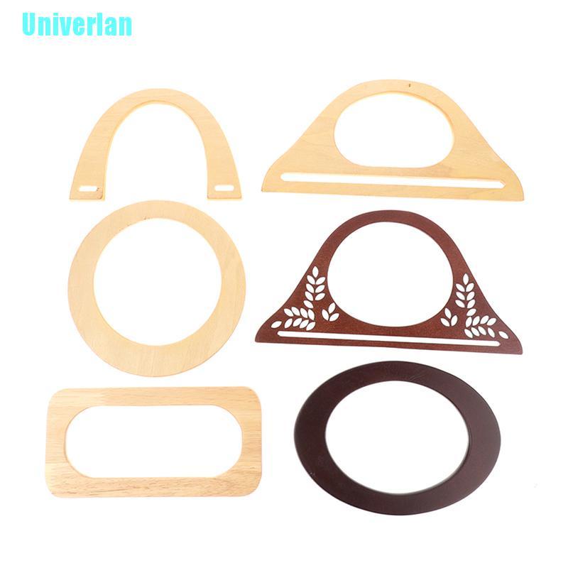 [Univerlan] Wooden Bag Handle Replacement Diy Handbag Tote O Bag ...