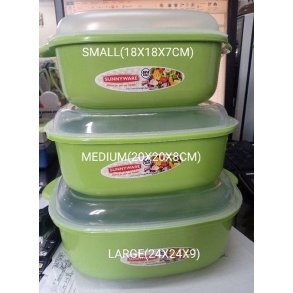 3pcs SUNNYWARE FOOD KEEPER/ FOOD CONTAINER(9613) | Shopee Philippines