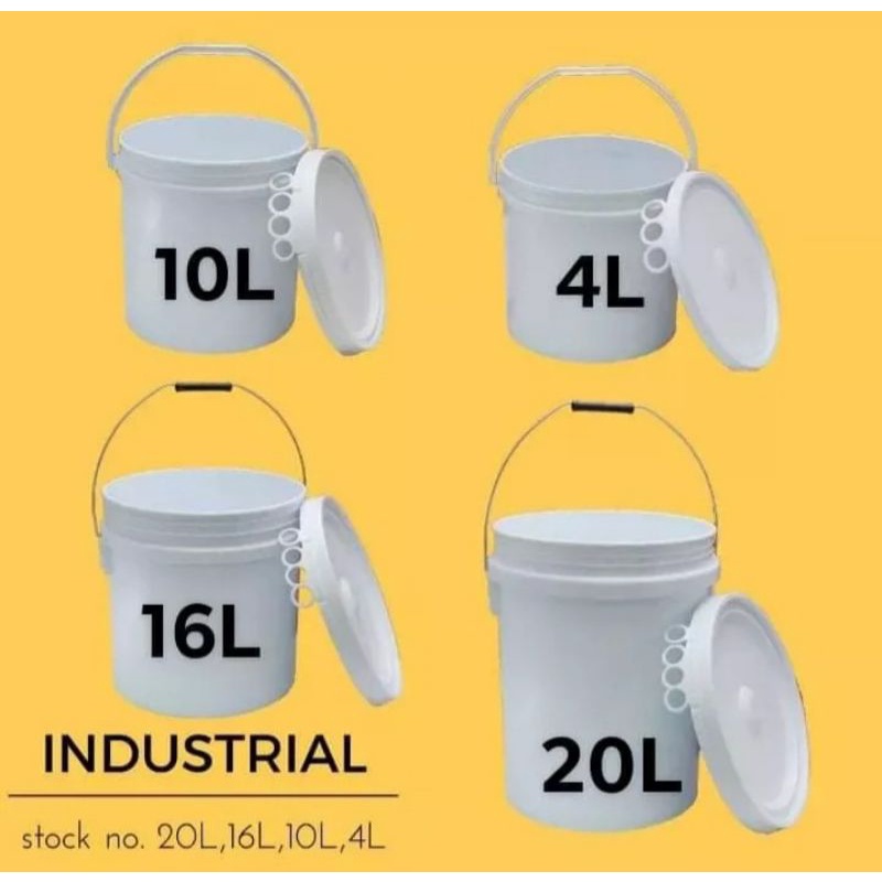 Industrial pail heavy materials 20L, 16L, 10L, and 4L | Shopee Philippines
