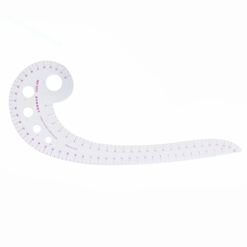 11.8" Long Comma Shaped Plastic Transparent French Curve Ruler Spline ...