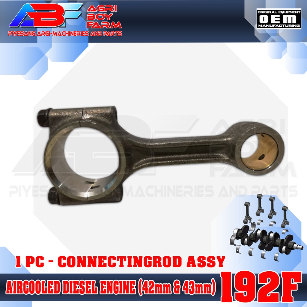 Connecting Rod Assy 192F 42mm 43mm Air Cooled Diesel Engine | Shopee ...