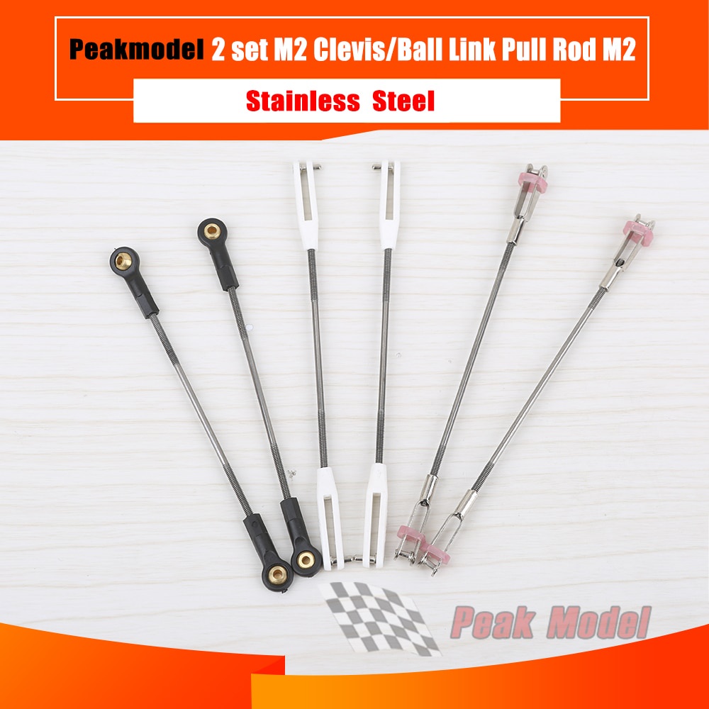 2 set M2 Clevis Pull Rod M2 Clevis Thread M2 Push Rod Stainless Steel ...