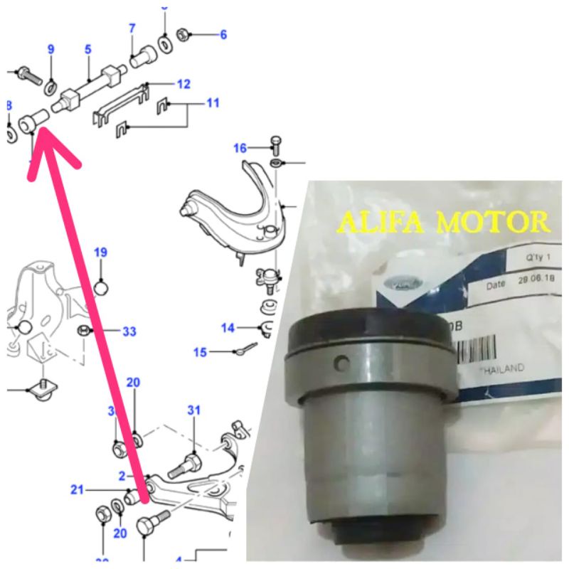 Ford Everest & Ranger Upper Arm Bushings 2007 and Above Genuine Part ...