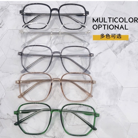 Ready Stock Anti Radiation Eyeglass for Woman Irregular Polygon ...