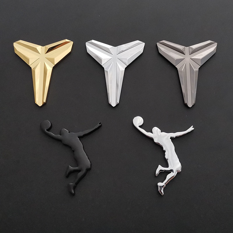 kobe Logo 3D Three-Dimensional Metal Label Car Sticker Sports ...