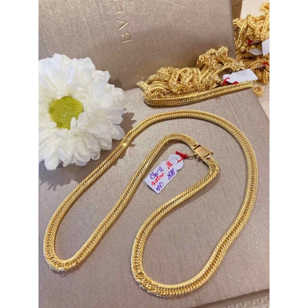 18K TRIPLE LOCK JAPAN STYLE NECKLACE PAWNABLE | Shopee Philippines