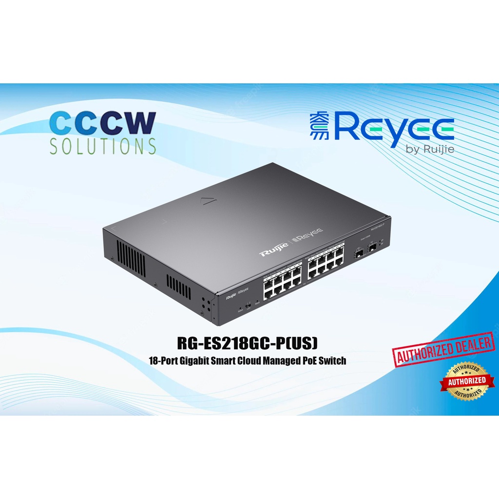 RUIJIE-REYEE RG-ES218GC-P(US) 18-Port Gigabit Smart Cloud Managed PoE Switch | Shopee Philippines