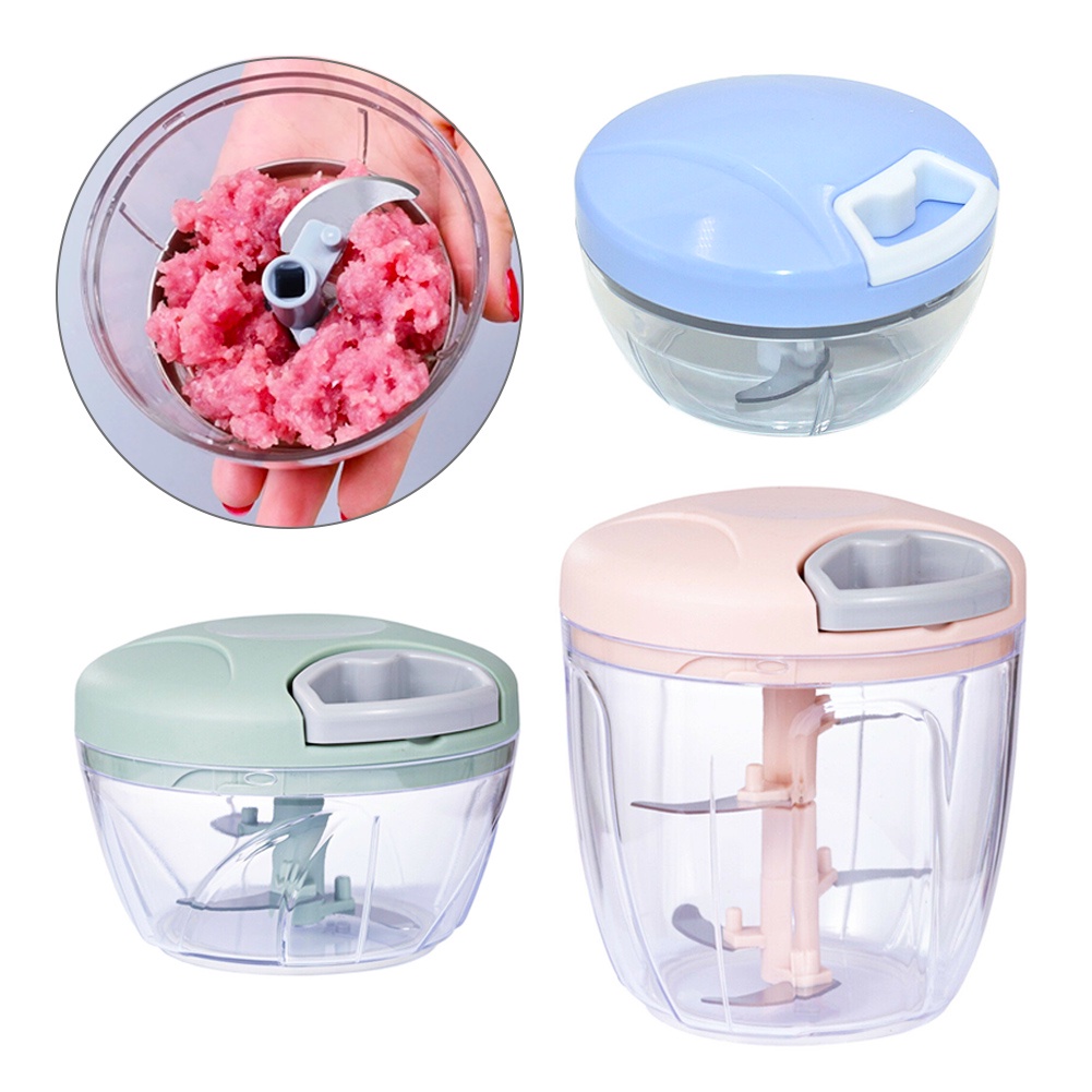 Stainless steel blade Food Chopper | Multi-Function Manual Mincer ...