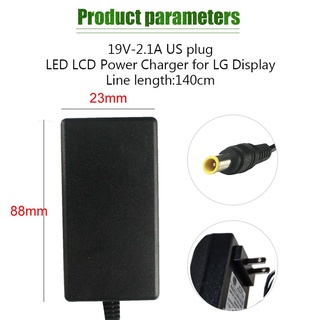 Replacement LG Monitor Power Cord 19V 1.3A 2.1A 1.7A 1.6A LCD Computer ...