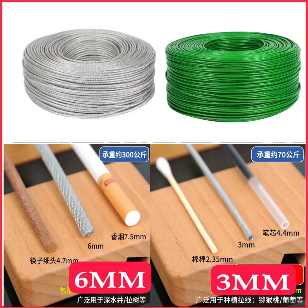 Size 3MM 6MM 8MM 5 10 20 meter Color green transparent plastic ...