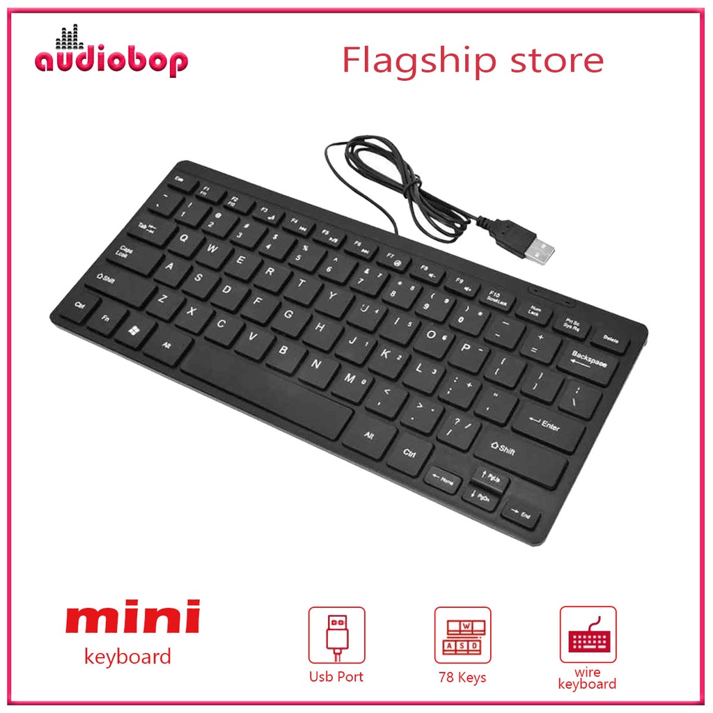 Universal USB Mini Multimedia 78keys Keyboard for Laptop | Shopee ...
