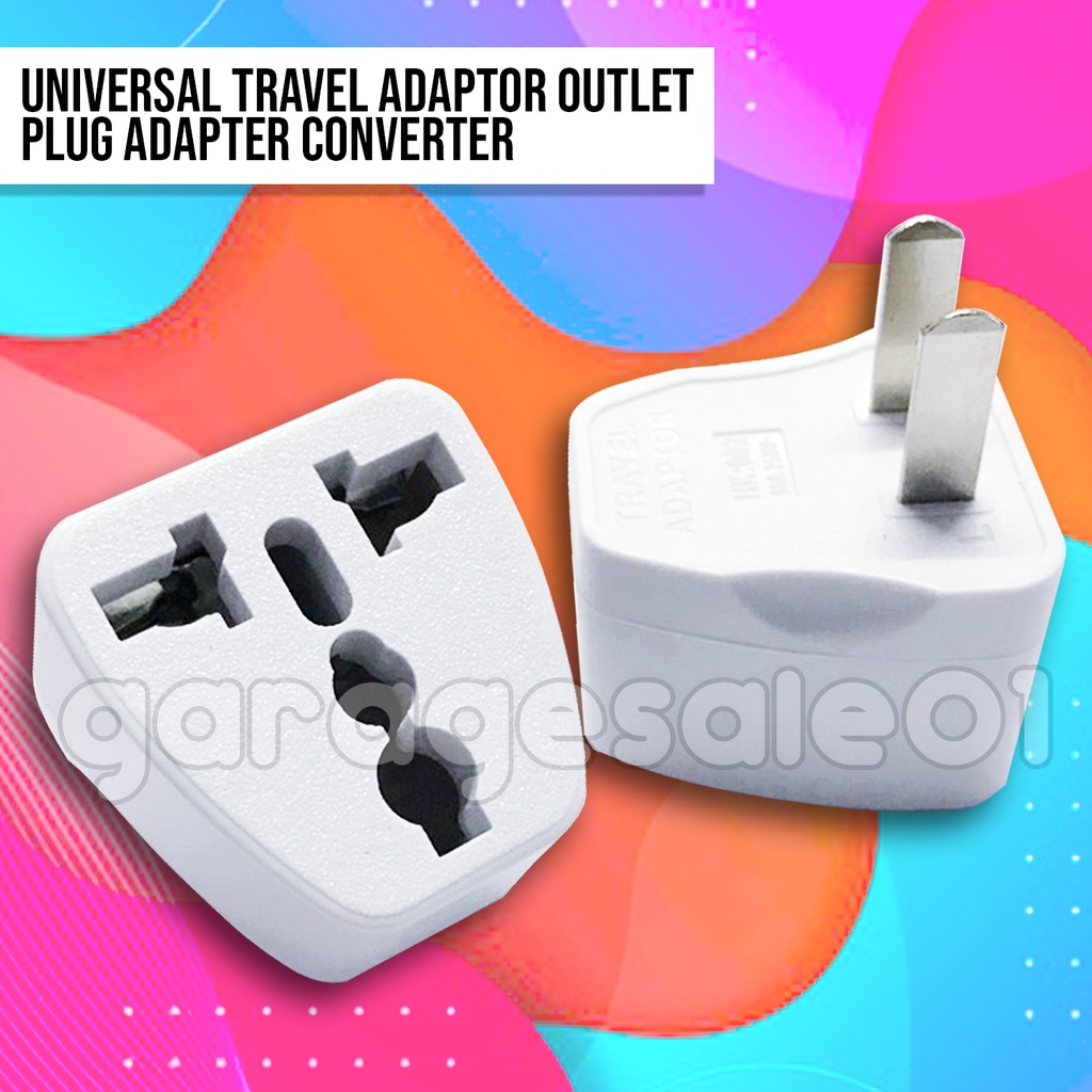GS Universal Travel Adapter Plug Converter (Round to Flat Pin ...