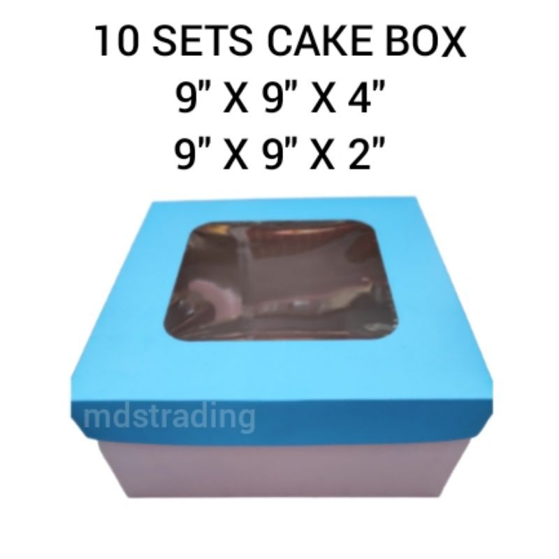 10SETS Cake Box 9X9X5 Boxes Carton Packaging Pastry Cakes | Shopee ...